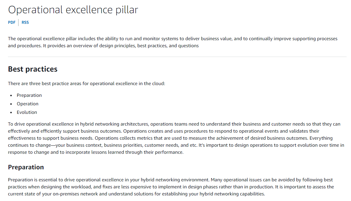 Operational excellence pillar - Fresco Software Solution Pvt Ltd.